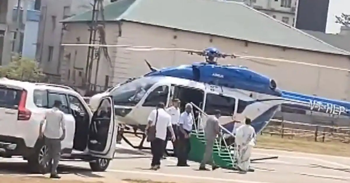 Mamata Banerjee Slips And Falls While Boarding Helicopter